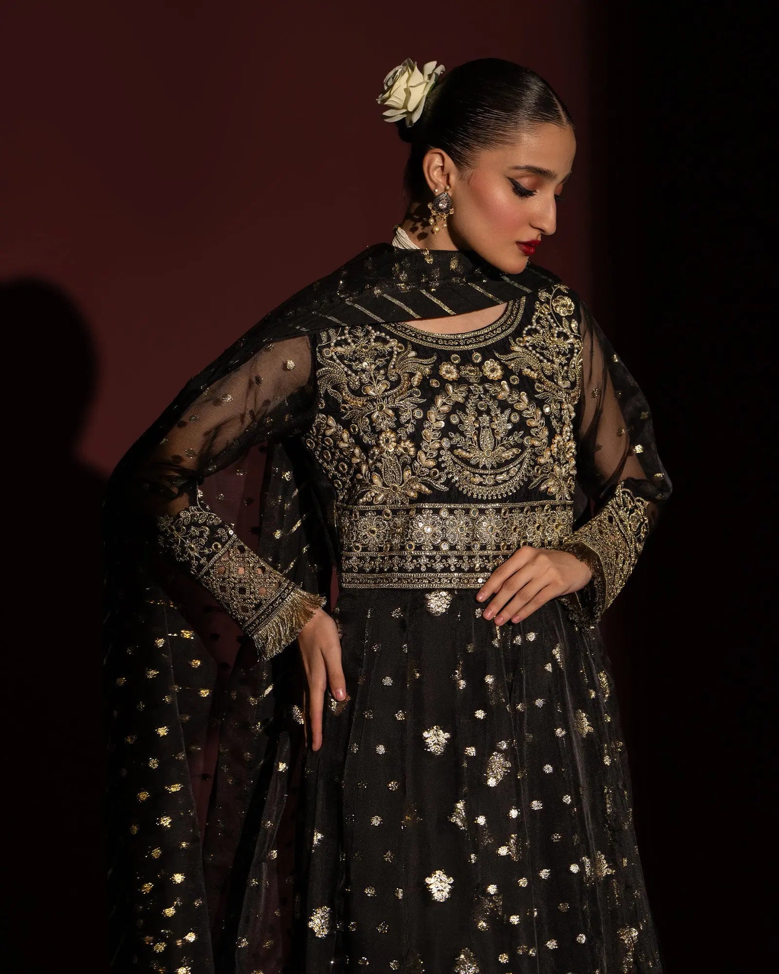 Bindi Badla Maxi – Traditional Glamour & Grace | ShaPosh – Sha Posh Textile