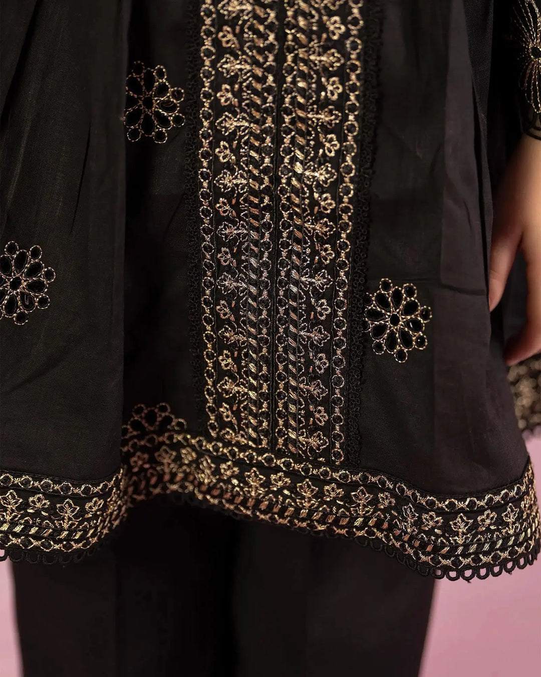Kids Cross Slub Cotton Frock | 17462 - Sha Posh Textile